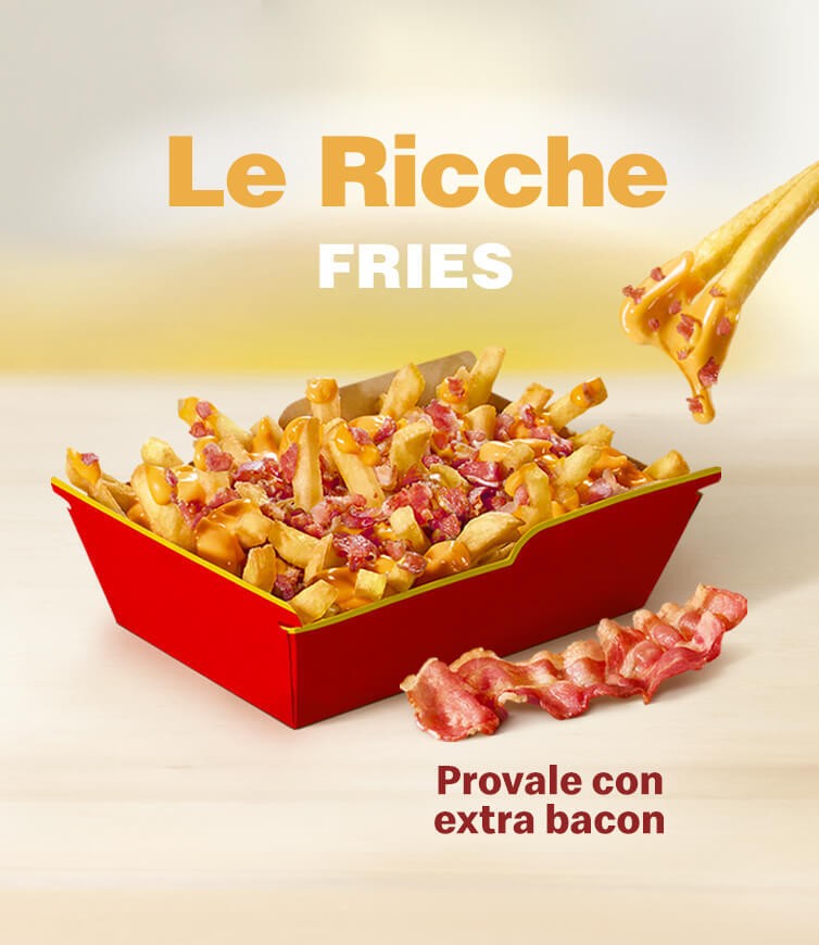 Le Ricche fries al Cheddar | McDonald's Italia