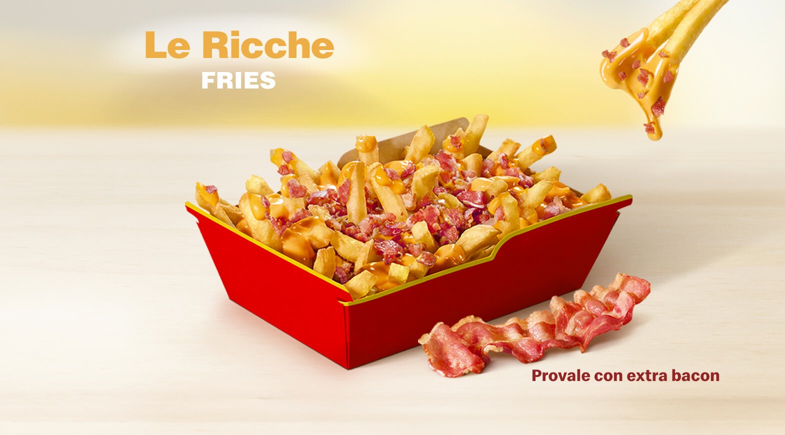 Le Ricche fries al Cheddar | McDonald's Italia