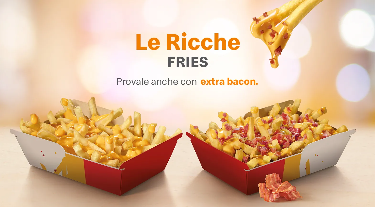 Le Ricche fries Cheese&Bacon | McDonald's Italia