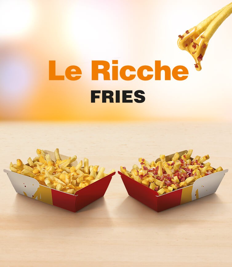 Le Ricche fries Cheese&Bacon | McDonald's Italia