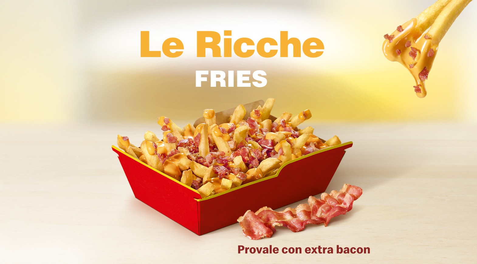Le Ricche fries Cheese&Bacon | McDonald's Italia